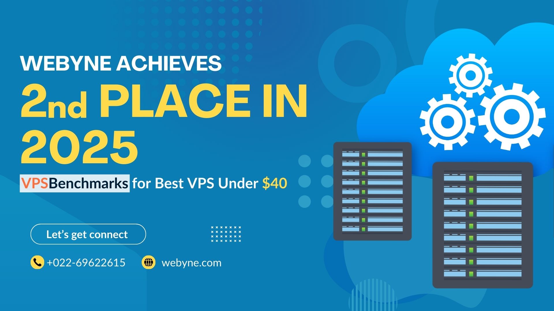 Webyne Achieves Second Place in 2025 VPSBenchmarks for Best VPS Under $40